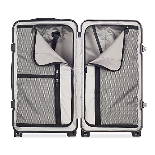 PEUGEOT Voyages Hardside Luggage with Spinner Wheels, Anthracite, 26 Inch Trunk