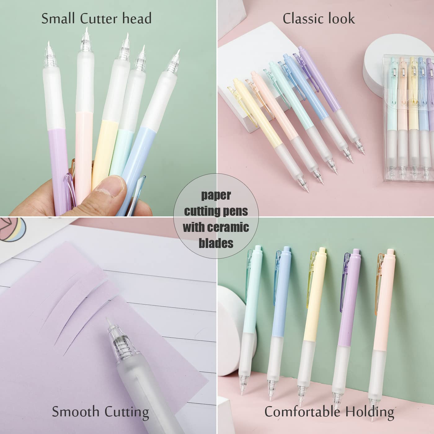25 Pcs Craft Cutting Tools, Paper Cutter Pens with Tungsten & Ceramics Head, Quick Dry Glue Pen, Art Blade for Papercrafts Handmade Engraving DIY Drawing