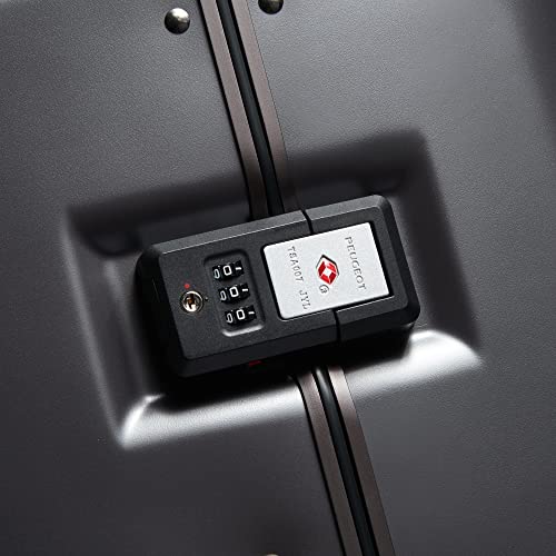 PEUGEOT Voyages Hardside Luggage with Spinner Wheels, Anthracite, 26 Inch Trunk
