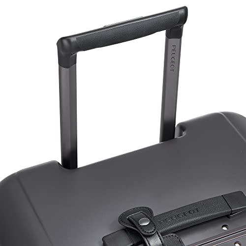 PEUGEOT Voyages Hardside Luggage with Spinner Wheels, Anthracite, 26 Inch Trunk