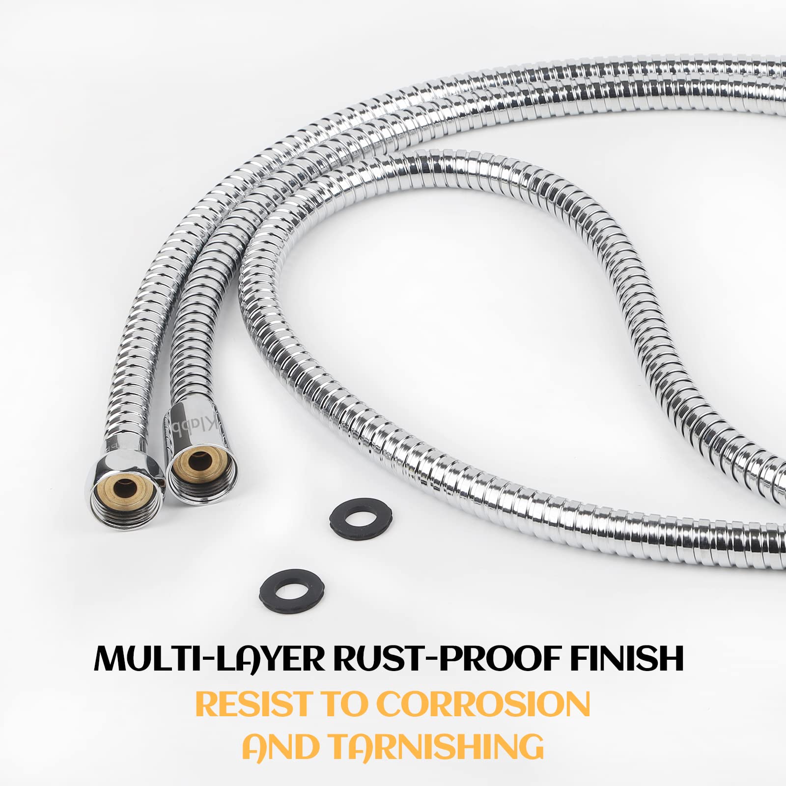 Shower Hose Extra Long 79 inches Long Shower Head Hose Replacement Stainless Steel Shower Head Extension Hose Flexible and Durable Shower Pipe with Brass Insert and Nut