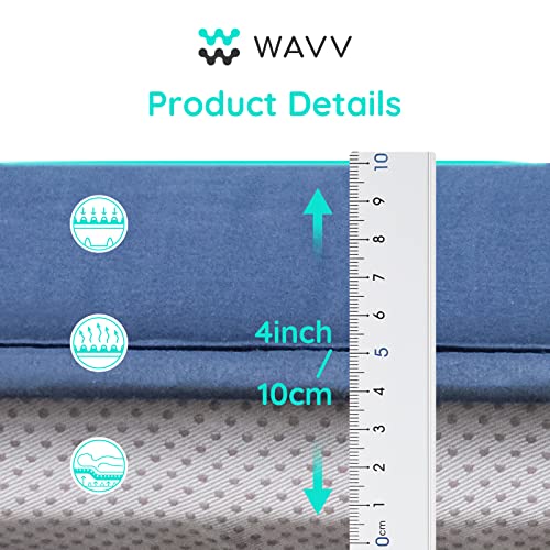 WAVV 4 inch Full Futon Mattress,Updated Japanese Floor Mattress Thicken Tatami, Foldable Sleeping Roll up Mattress with CertiPUR-US Certified Breathable Cover for Guest, Kids Floor Pad,Camping