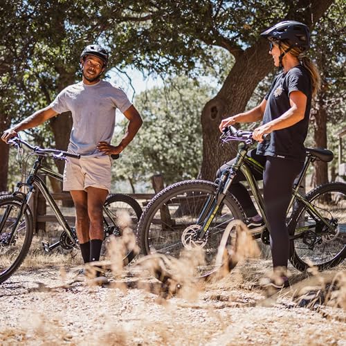 Mongoose Montana Sport Men and Women Mountain Bike, 21-Speed Drivetrain with Trigger Shifters, 27.5-Inch Wheels, 17-Inch Medium Frame, Black
