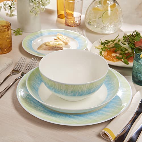 Dinnerware Set, Fine Bone China, 16 Pieces, Plates and Bowls set, Service for 4, Chelsea, Microwave Safe, Dish set, Essential Home, Everyday Living, Kitchen Dishes, Dinner set, Giftware