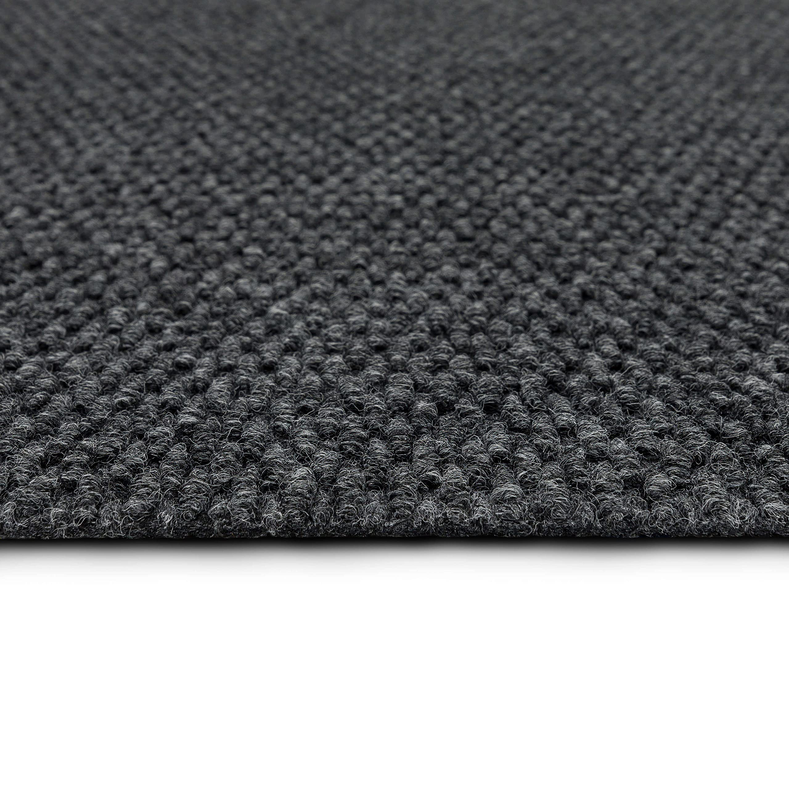 Mohawk Home 18" x 18" Indoor/Outdoor 0.25" Pile Height, Peel and Stick Carpet Tile, Grey Polyester, (10 Tiles) (22.5 sqft/Box)