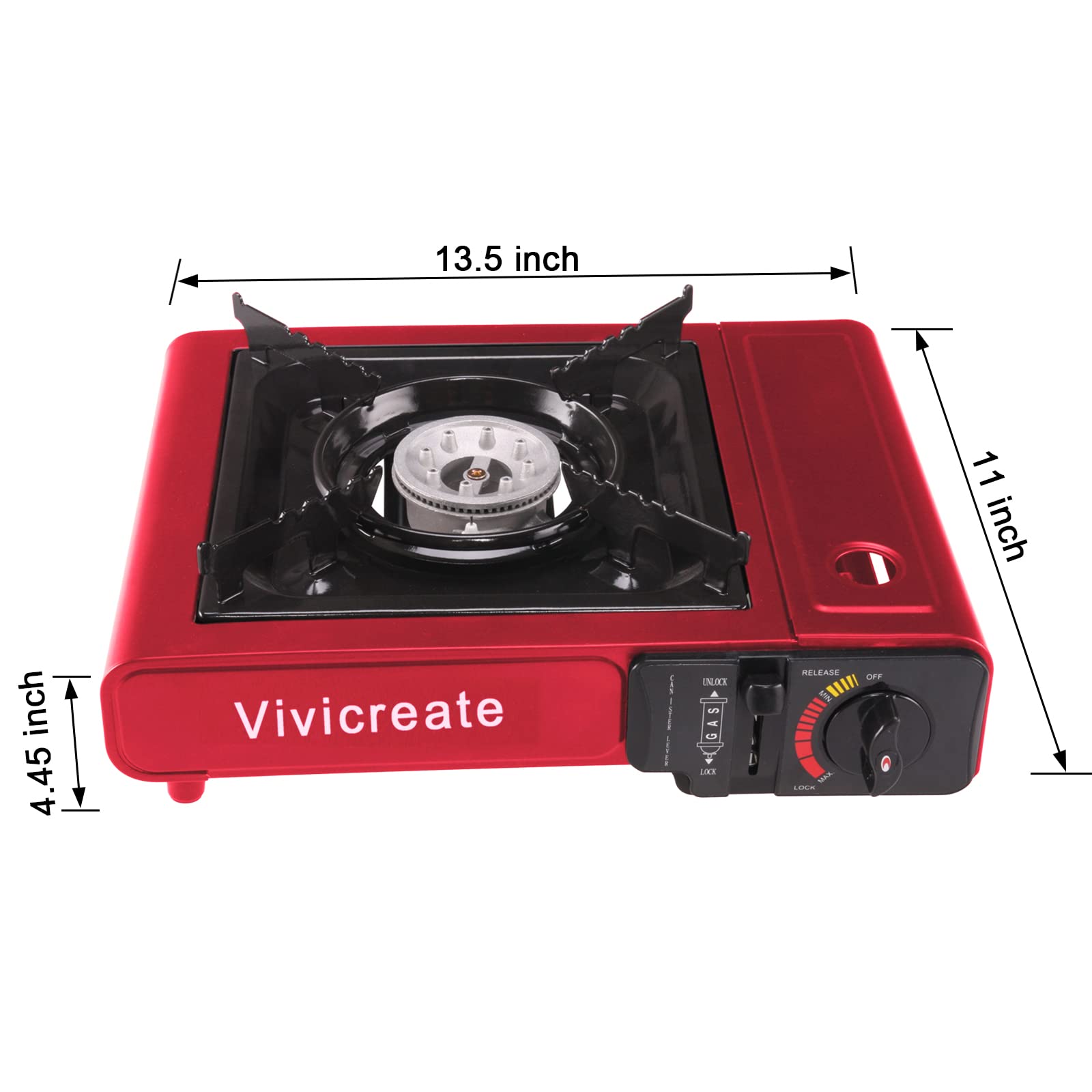 Vivicreate 8500 BTU Portable Stove, Camping Stove, Butane Stove,Butane Burner, Outdoor stove (Red)