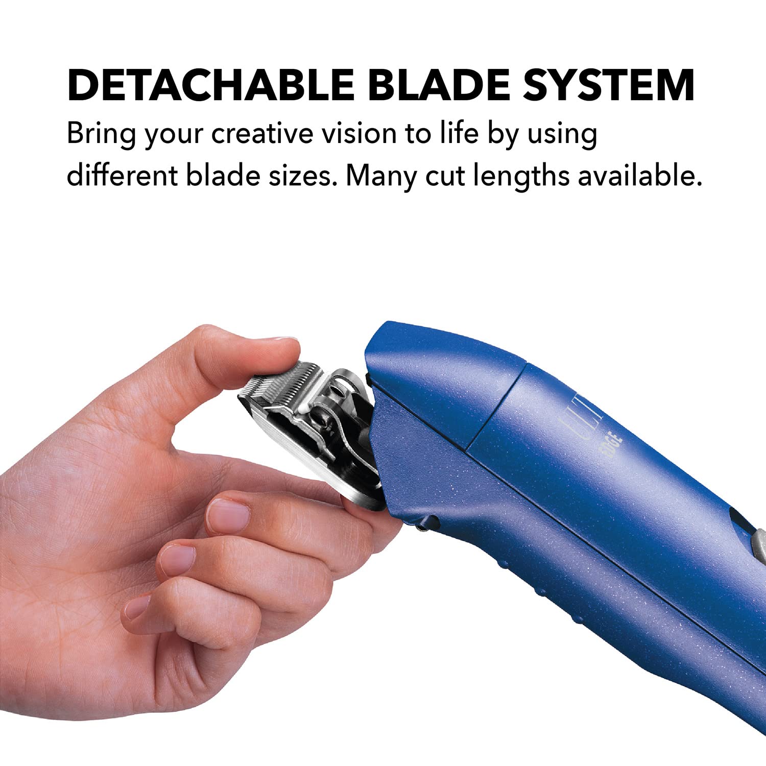 Andis 23320 Professional UltraEdge Super 2-Speed Detachable Blade Clipper β Rotary Motor with Shatter-Proof Housing, Runs Calm & Silent, 14-Inch Cord - for All Coats & Breeds - 120 Volts, Blue