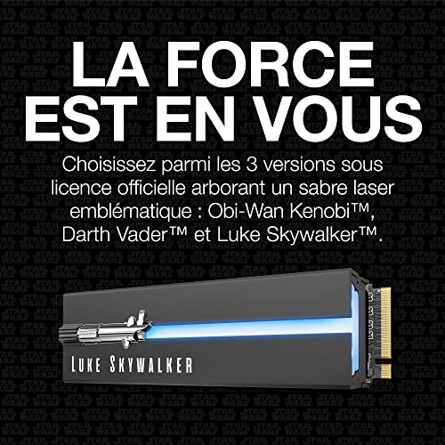 Seagate Lightsaber Collection Special Edition FireCuda SSD 1TB Solid State Drive - M.2 PCIe Gen4 ×4 NVMe 1.4, up to 7300MB/s, Customizable RGB LED Lightsabers (ZP1000GM3A053)