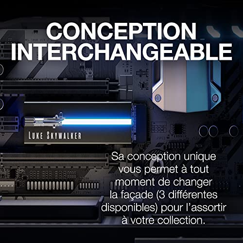 Seagate Lightsaber Collection Special Edition FireCuda SSD 1TB Solid State Drive - M.2 PCIe Gen4 ×4 NVMe 1.4, up to 7300MB/s, Customizable RGB LED Lightsabers (ZP1000GM3A053)