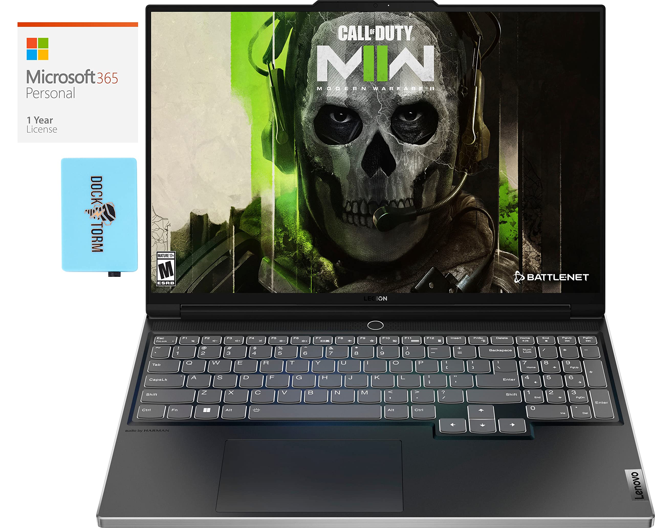 Lenovo Legion Slim 7i Gaming & Entertainment Laptop (Intel i7-12700H 14-Core, 16GB DDR5 4800MHz RAM, 512GB SSD, RTX 3060, 16.0" 165Hz Win 11 Home) with MS 365 Personal, Hub