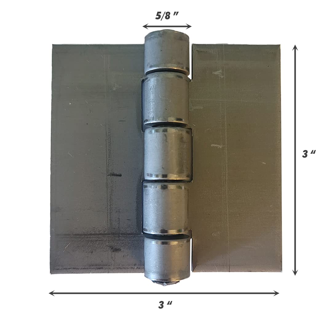 3" x 3" Heavy Duty Steel Butt Hinges for Gates and Doors Set of 2 Hinges