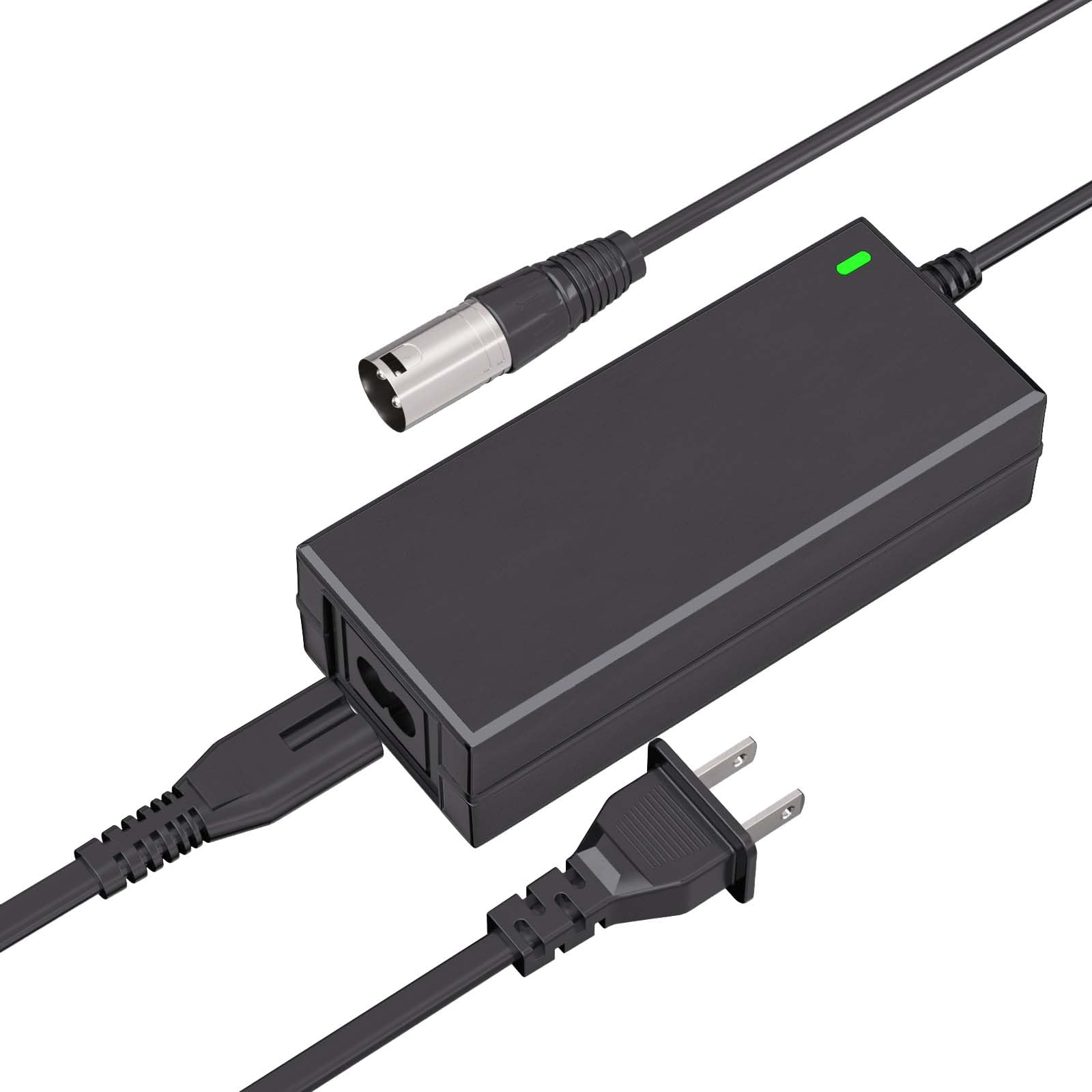 24V 2A Electric Scooter Charger with 3-Pin XLR Connector for Go-Go Elite Traveller SC40E/SC44E, Jazzy Power Chair,Pride Hoveround Mobility,Mountain Trailz,Schwinn S300/S350,Ezip 400/500/650/750/900