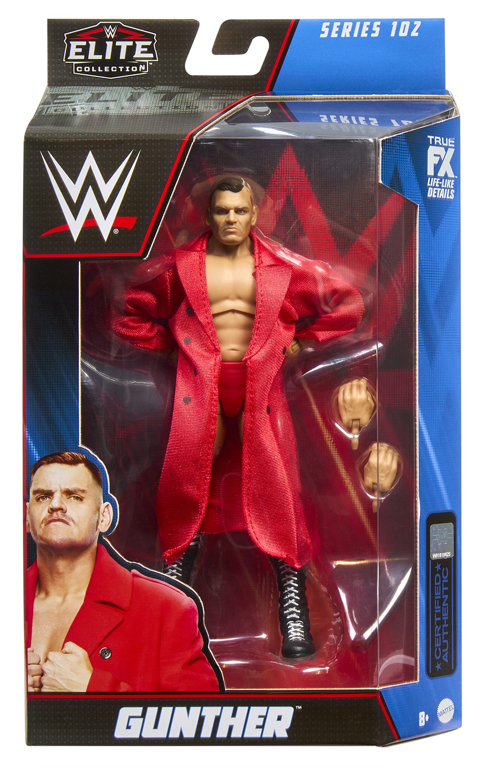 Mattel WWE Gunther Elite Collection Action Figures, Deluxe Articulation & Life-like Detail with Iconic Accessories, 6 in