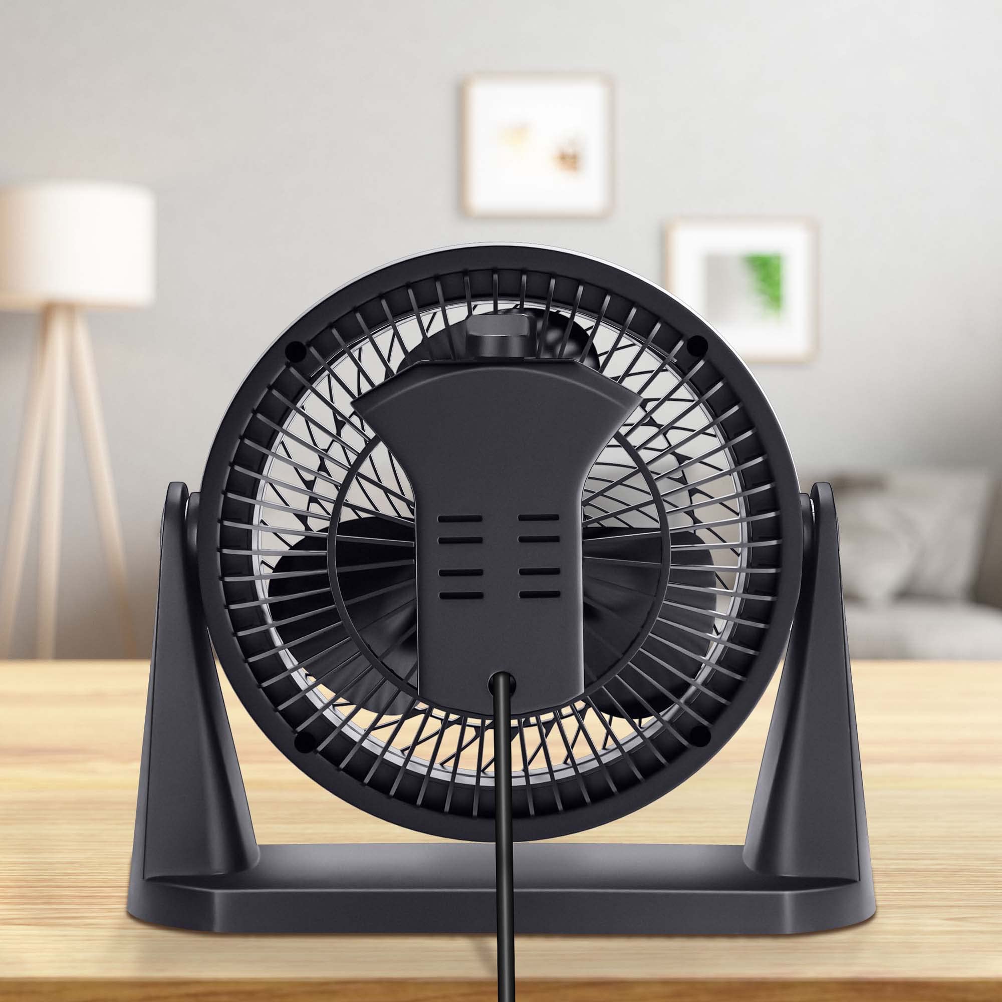 Holmes 8" Air Circulator Fan, 3 Speeds, 90° Adjustable Head Tilt, Wall Mountable, Ideal for Home, Bedroom, Kitchen or Office, Black