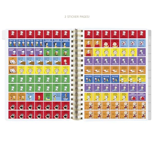 Graphique 2024 Spiral Frosted Cover Planner | 18 Month Organizer July 2023 - Dec. 2024 | Weekly & Monthly Spreads | To-Do & Note List | Reference Tabs | Reminder Stickers | Snoopy House | 6” x 8”