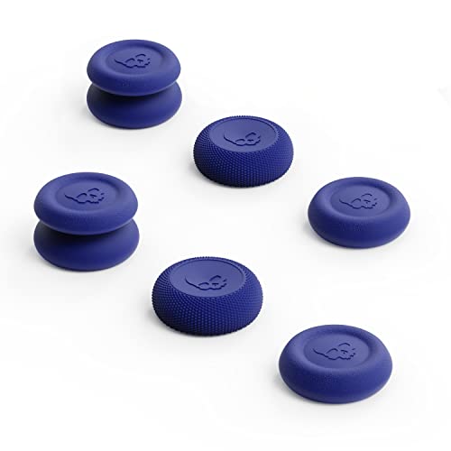 Skull & Co. Skin, CQC and FPS Thumb Grips Joystick Cap Analog Stick Cover for Xbox [XSX/XB1] Controller- Neon Blue, Set of 6
