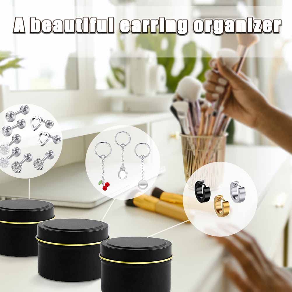 Bunhut Candle Tins,24 Pack 8oz Candle Tins for Making Candles,Bulk Candle Jars with Lids,Candle Containers for DIY Candle Making,Black Candle Tins,Empty Candle Jars for Making Candles (black-8 oz)