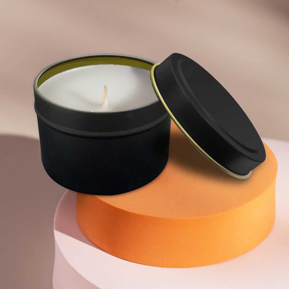 Bunhut Candle Tins,24 Pack 8oz Candle Tins for Making Candles,Bulk Candle Jars with Lids,Candle Containers for DIY Candle Making,Black Candle Tins,Empty Candle Jars for Making Candles (black-8 oz)