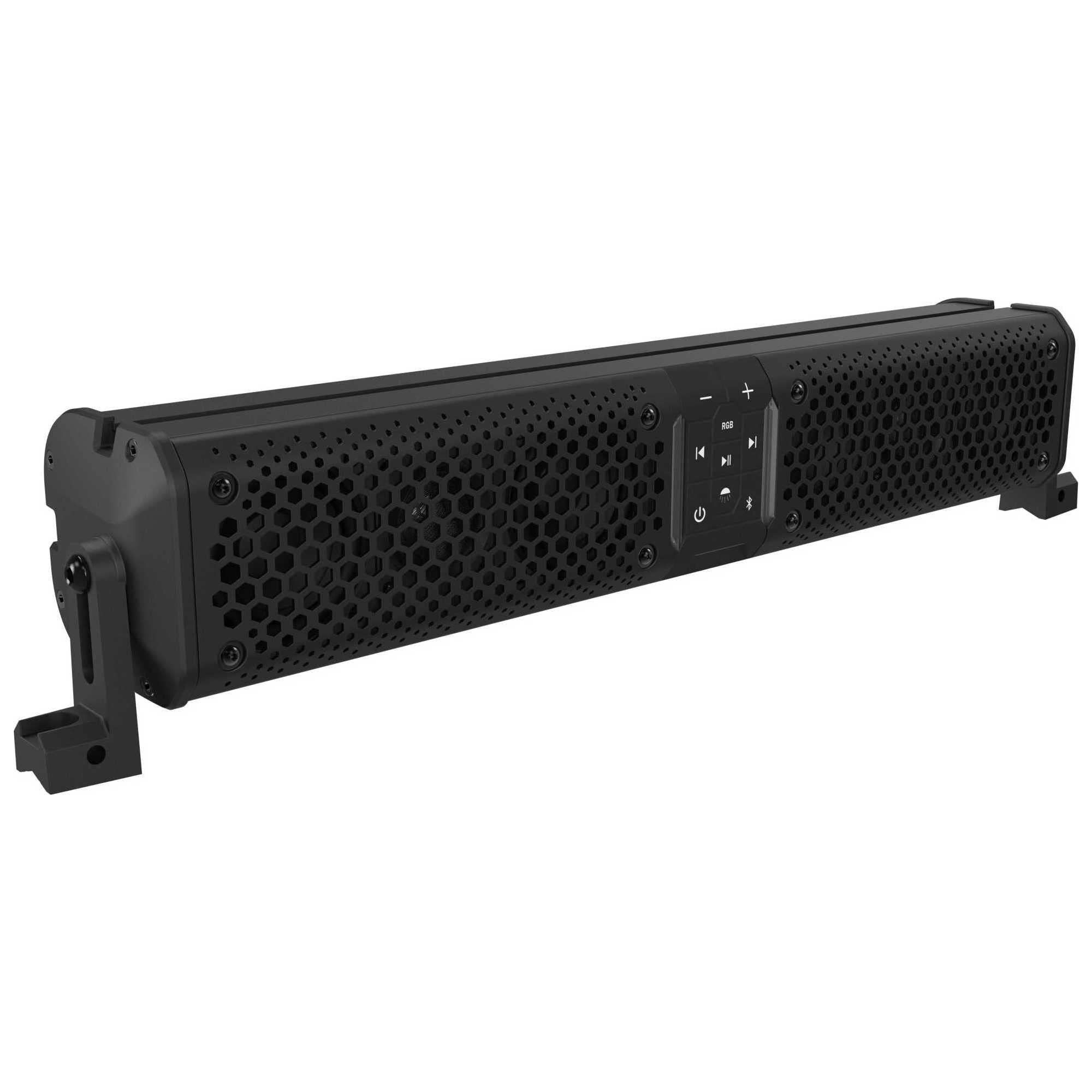 wet sounds Stealth XT 6-B - All-in-One IP67 Weatherproof 300-Watt Amplified Bluetooth 6-Speaker Soundbar with Remote - Black