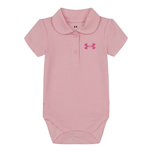Under Armour Baby Girls Logo Polo Bodysuit, Pink Sugar, 3-6 Months US