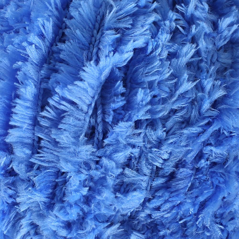 1 Skein YarnArt Fable Fur Yarn for Knitting and Crocheting Baby Clothes, Blankets and Accessories, 100% Micro Polyester, 100 gr (3.5 oz) / 100 m (109 Yards) Blue - 974
