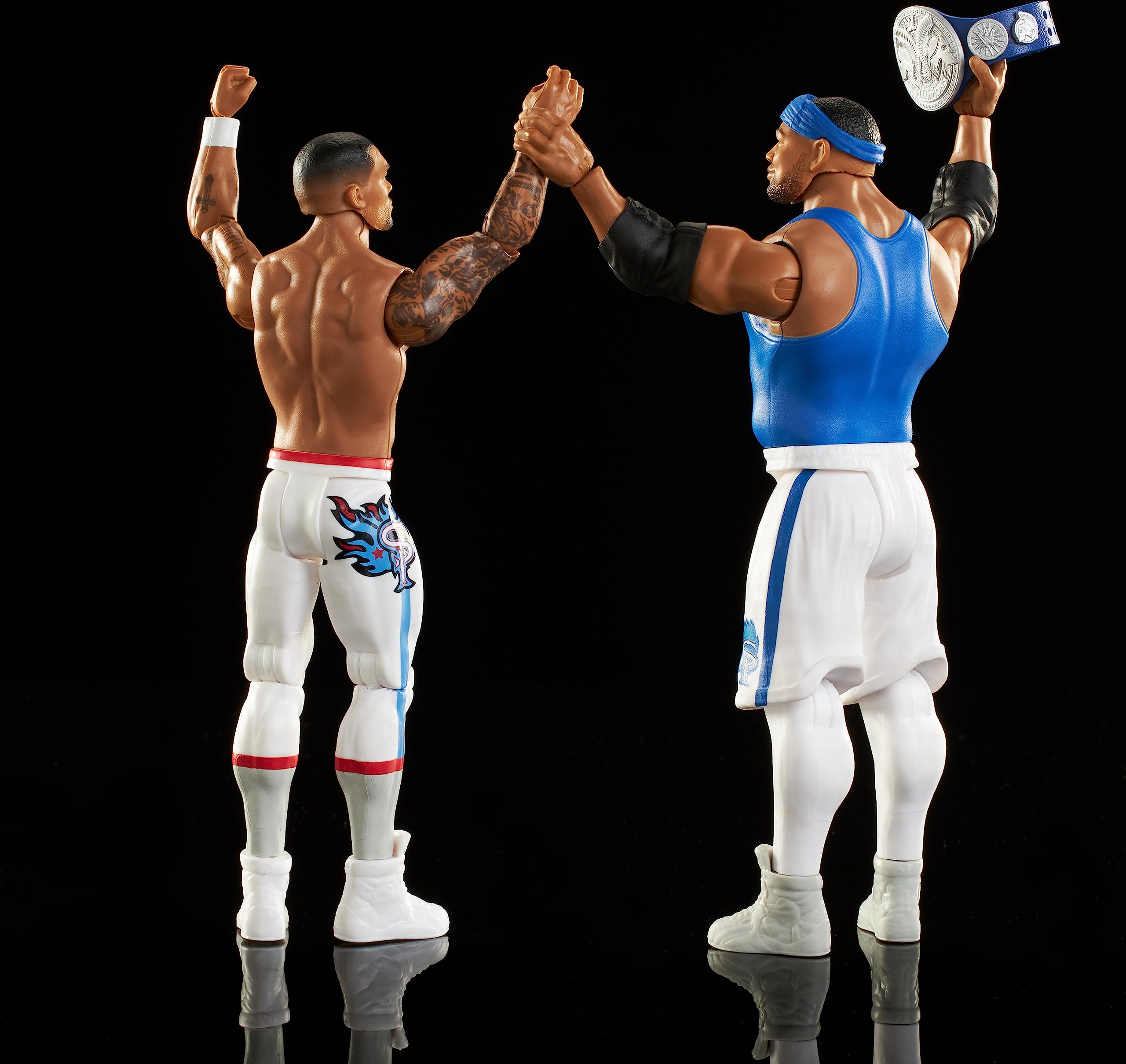Mattel WWE Cody Rhodes vs Austin Theory Championship Showdown Action Figure 2-Pack with Championship, 6-inch