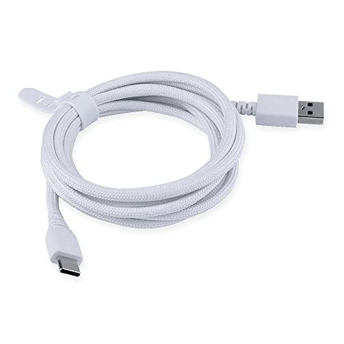 HUYUN USB C to USB Data Charging Cord Compatible for Razer Viper V2 Pro/DeathAdder V3 Pro/Basilisk V3 Pro Wireless Gaming Mouse Adapter (White)