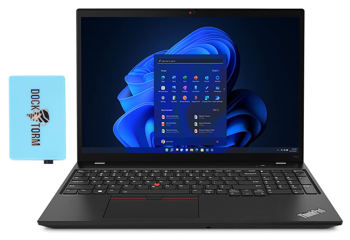Lenovo ThinkPad P16s Gen 1 16.0" WUXGA IPS Laptop (AMD Ryzen 7 PRO 6850U 8-Core 2.70GHz, 32GB LPDDR5 6400MHz, 512GB PCIe SSD, AMD Radeon PRO, Backlit KYB, FP, WiFi 6, Win11Pro) w/Dockztorm Dock