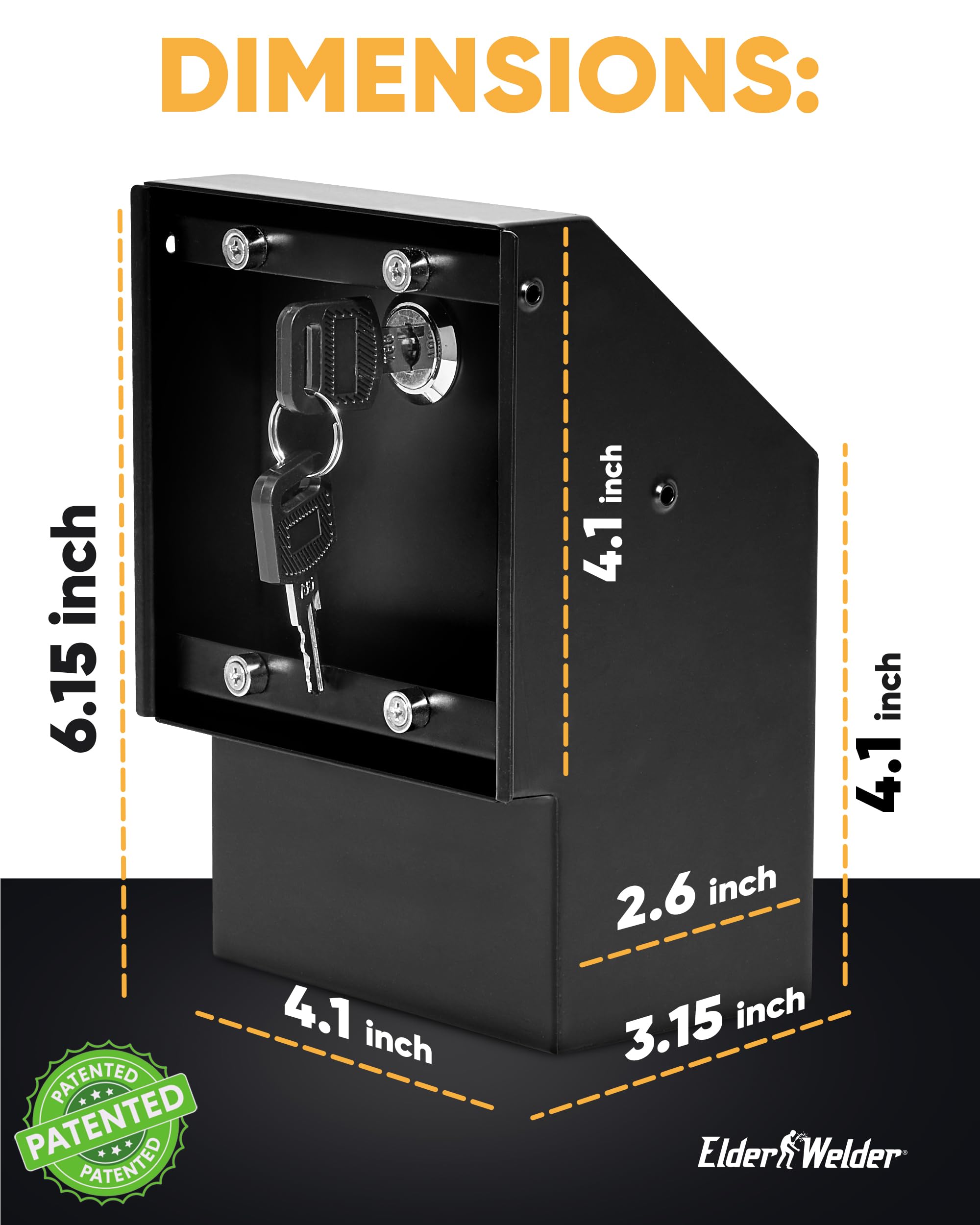 Elder Welder® Wall Outlet Hidden Safe with Key Lock | The Sneaky Way to Trick Thieves | Easy to Install | 100% Real Wall Plate | Wall Hidden Safe for Money | Elevated Choice Over Book Safe or Can Safe