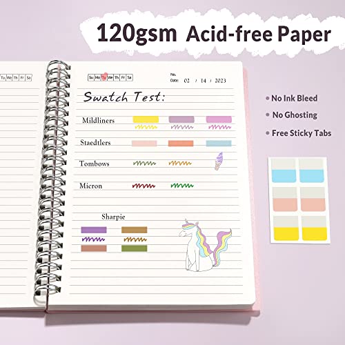Annecy 3 Pack Lined Spiral Notebooks - A5 Lined Journals with 120gsm Thick College Ruled Paper 80 Sheets/160 Pages 5.9 x 8.3 inches - Journals for Writing/Drawing/Study and Notes