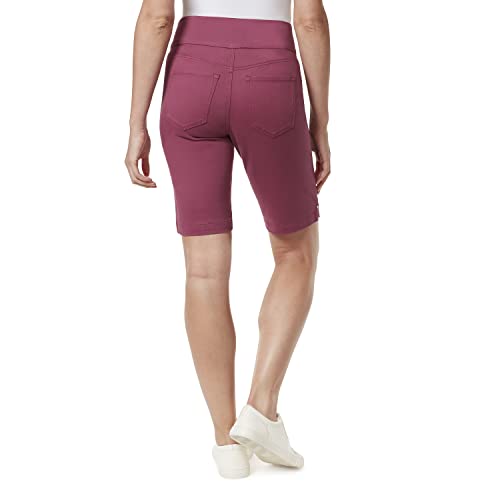 Gloria Vanderbilt Women's Amanda Pull on Bermuda Short, RUBARB JAM, 8