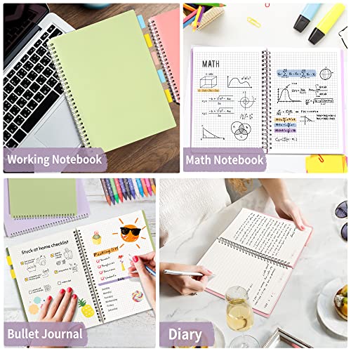 Annecy 3 Pack Lined Spiral Notebooks - A5 Lined Journals with 120gsm Thick College Ruled Paper 80 Sheets/160 Pages 5.9 x 8.3 inches - Journals for Writing/Drawing/Study and Notes