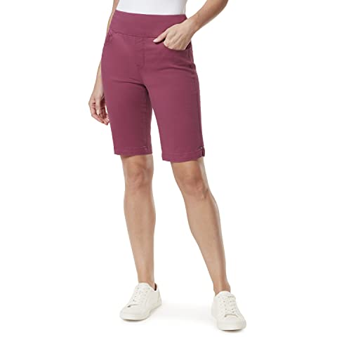 Gloria Vanderbilt Women's Amanda Pull on Bermuda Short, RUBARB JAM, 8