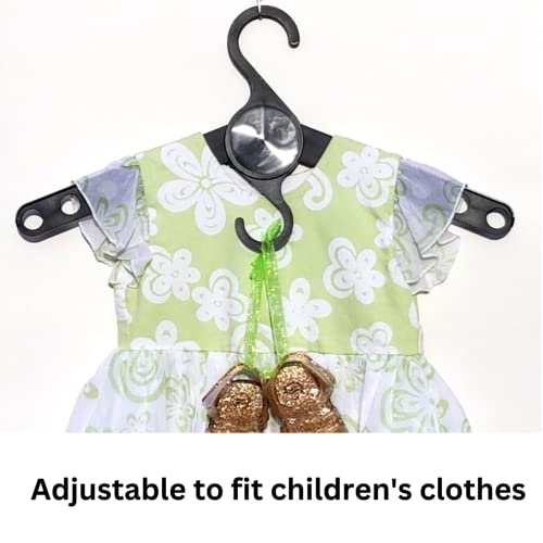 Wing Smart Hanger | Flat Foldable Heavy Duty Plastic Clothes Hanger | Space Saving Organizer for Closet | Dual Hooks Notched Shoulders | Multiple Hanging Items | 5 Pack Made in Korea