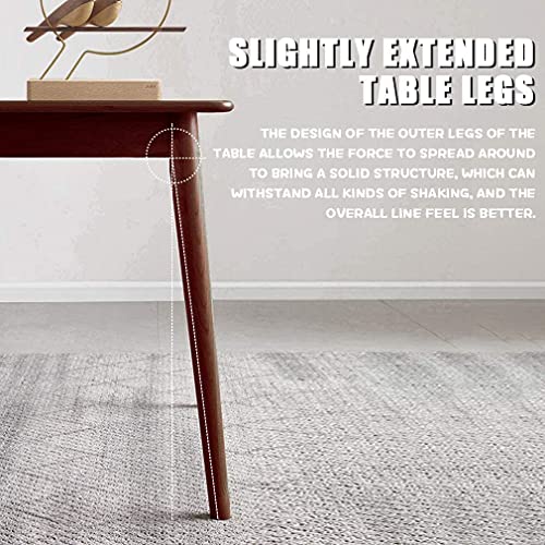 HomeClever, Wood Dining Table, 47.2In x 29In Rectangular Kitchen Table, Modern Home Furniture for Small Spaces, Living Room and Office Wooden Frame Computer Desk (Table Only)