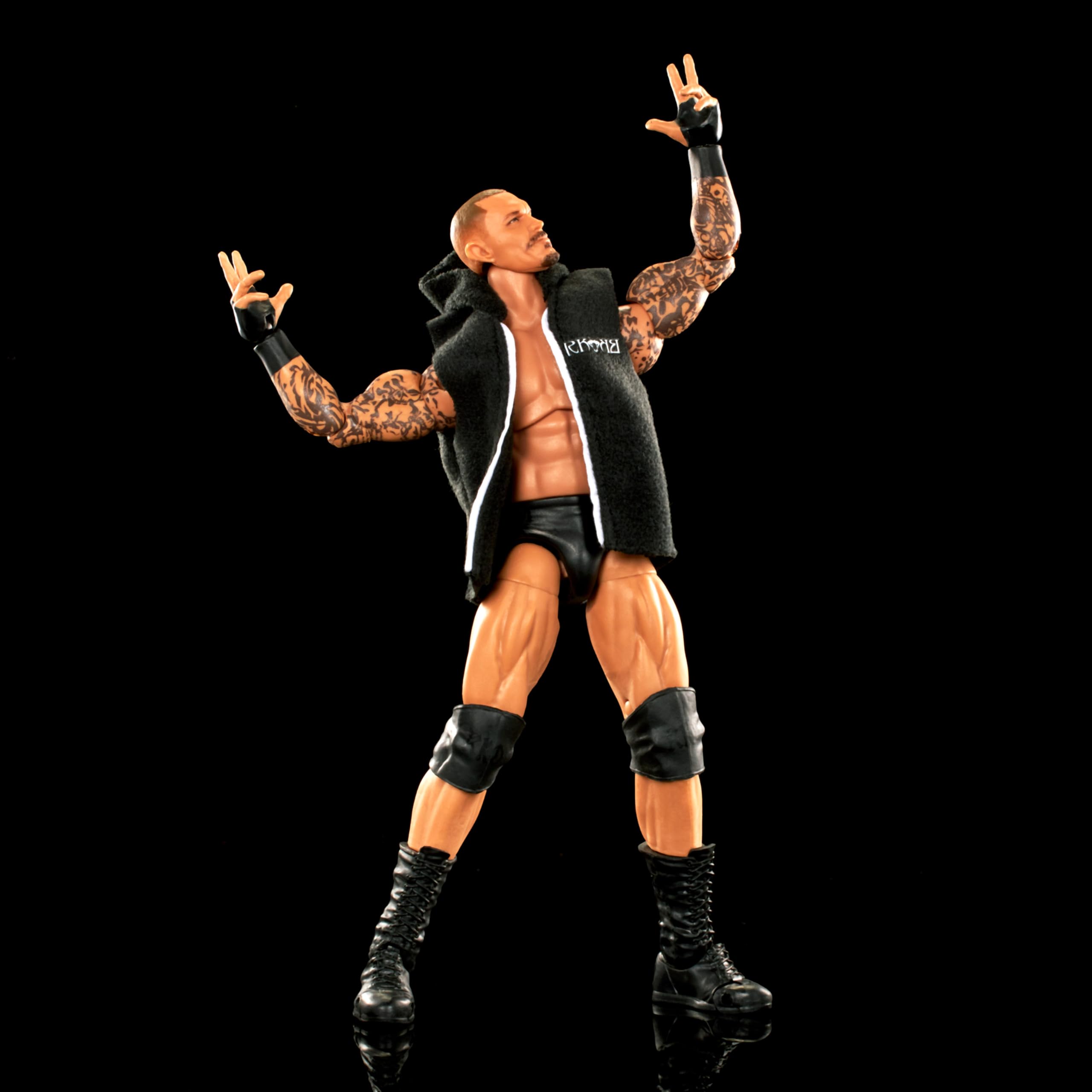 Mattel WWE Ultimate Edition Action Figure & Accessories Set, Randy "Macho Man" Savage 6-inch Collectible with 30 Articulation Points, Swappable Pieces & Entrance Gear