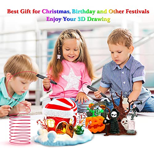 3D Printing Pen PCL Filament Refills 1.75mm, Pack of 20 Colors, Low Melting Temp of 70β, High-Precision Diameter, Non-Toxic Non-Clogging (200 FT)