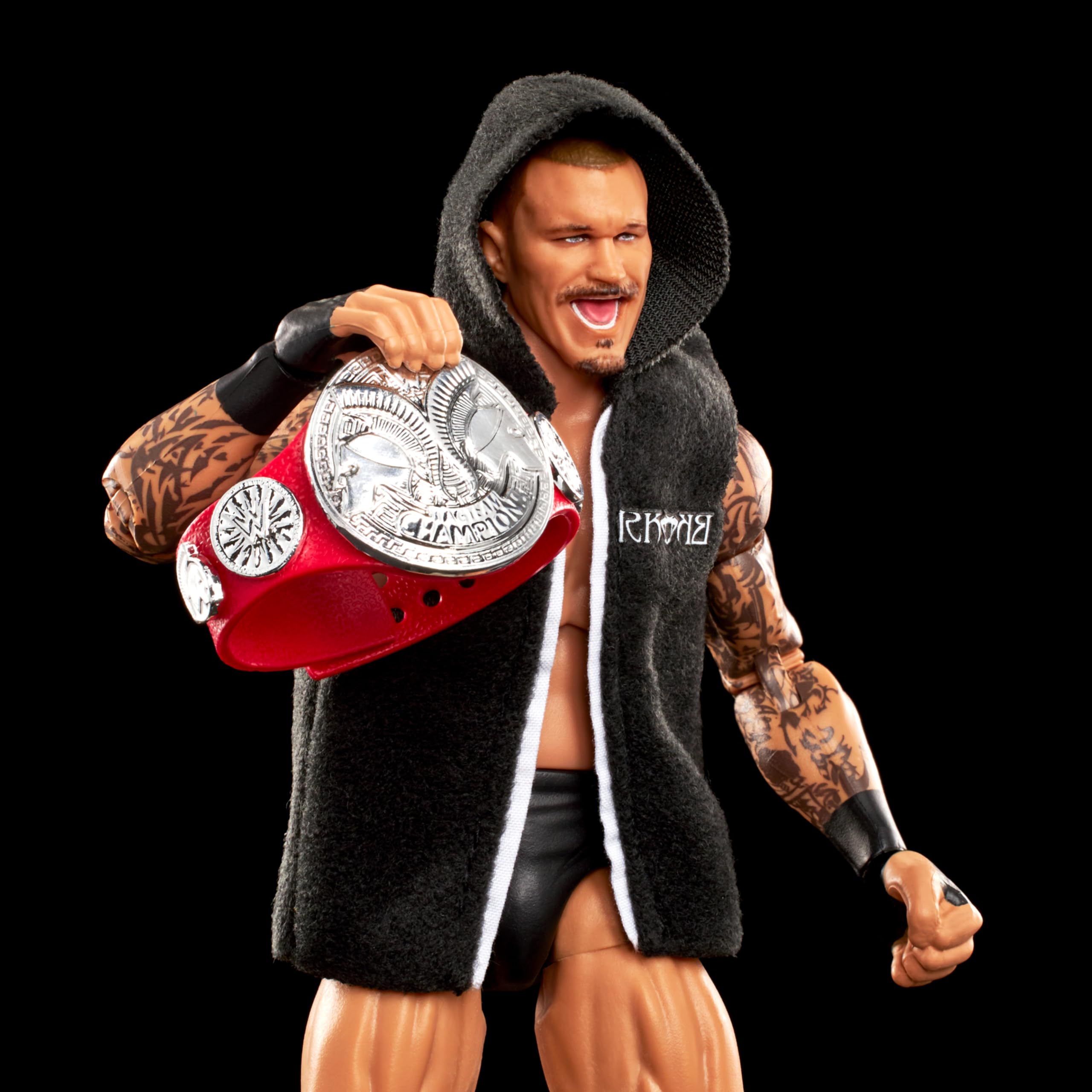 Mattel WWE Ultimate Edition Action Figure & Accessories Set, Randy "Macho Man" Savage 6-inch Collectible with 30 Articulation Points, Swappable Pieces & Entrance Gear