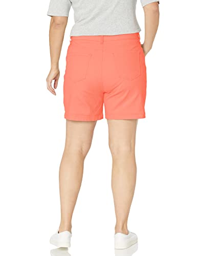 Gloria Vanderbilt Women's Amanda Basic Jean Short, Peach Orchard, 18