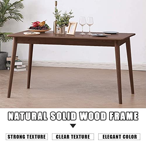 HomeClever, Wood Dining Table, 47.2In x 29In Rectangular Kitchen Table, Modern Home Furniture for Small Spaces, Living Room and Office Wooden Frame Computer Desk (Table Only)