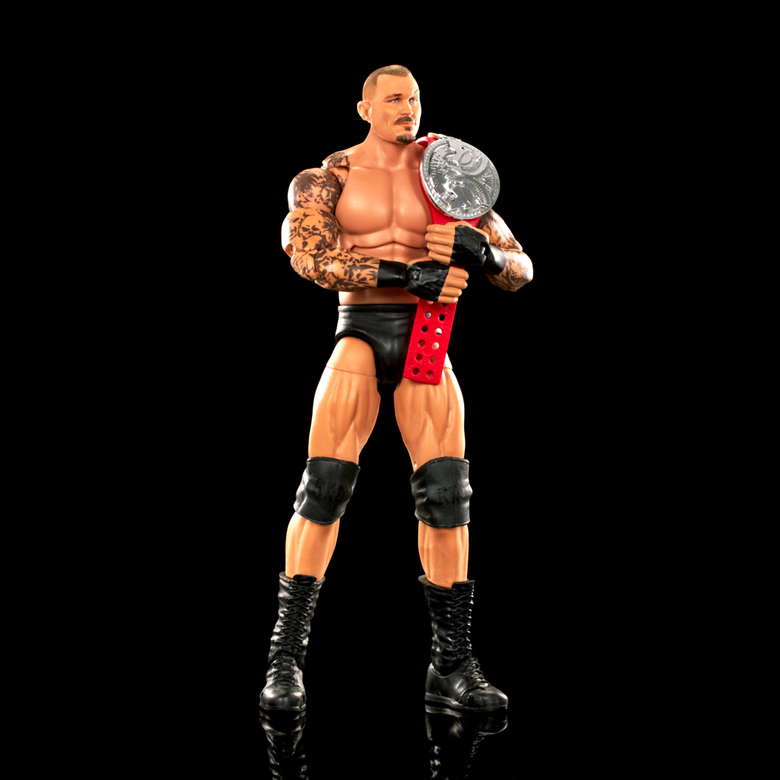 Mattel WWE Ultimate Edition Action Figure & Accessories Set, Randy "Macho Man" Savage 6-inch Collectible with 30 Articulation Points, Swappable Pieces & Entrance Gear