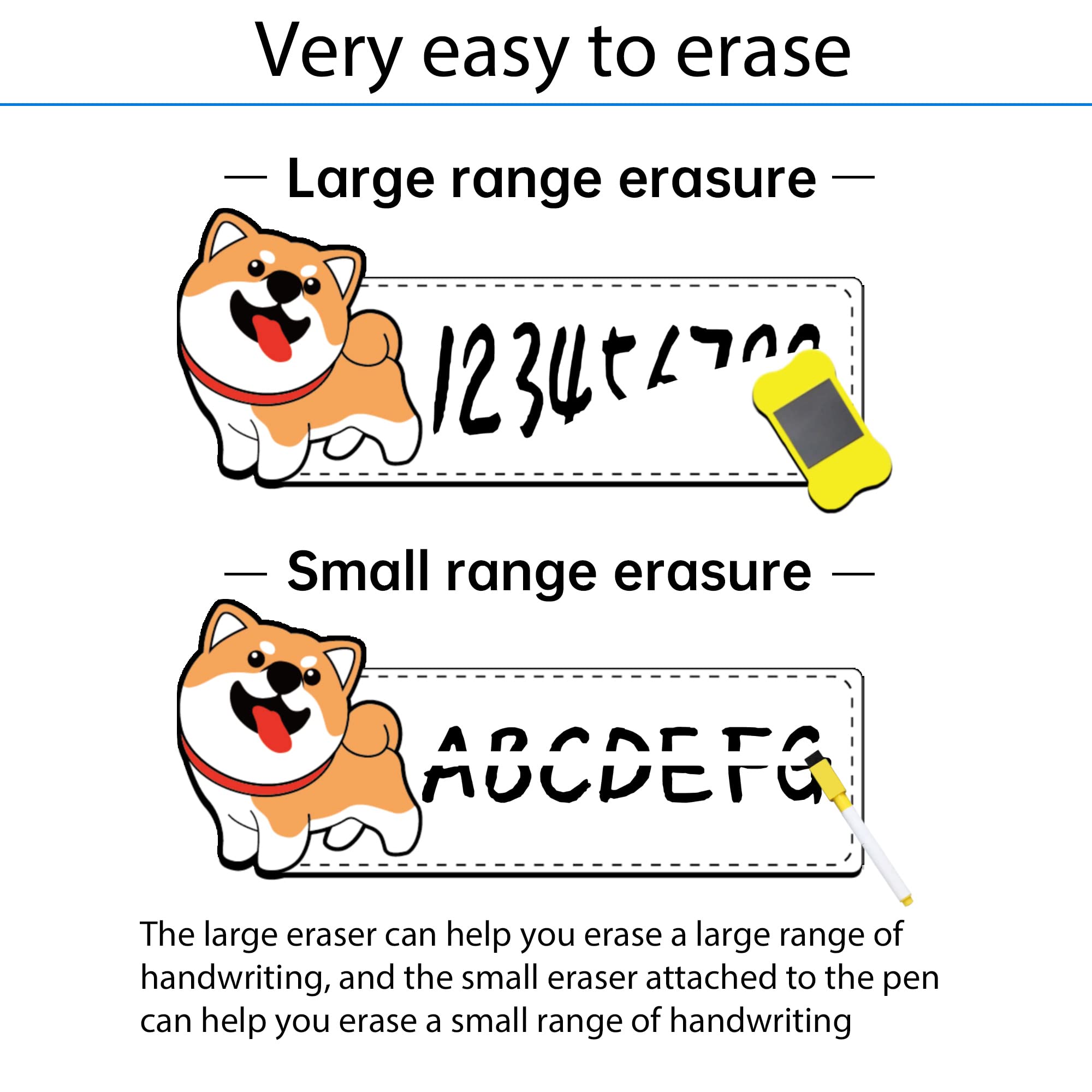 Magnetic Dry Erase Whiteboard for Fridge(Set of 6),Cats and Dogs Funny Magnetic,Small Magnet Fridge Message Boards for Kitchen Refrigerator Reminder Sticker, Planner, Grocery List