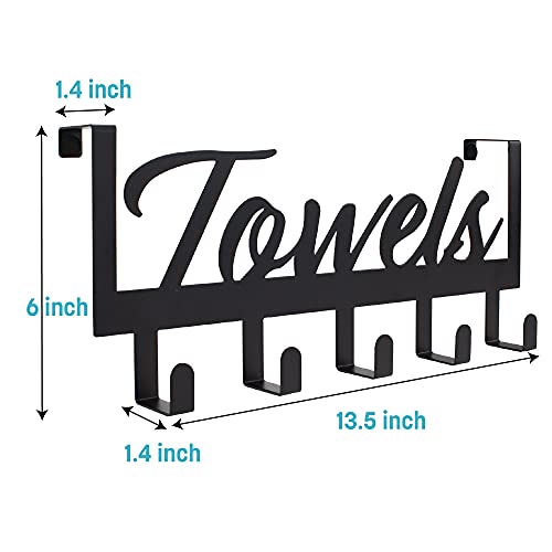 Aesthetic Over The Door Towel Rack for Your Bathroom β Space Saving and Convenient Towel Holder with Sturdy Hooks β The Perfect Addition to Your Bathroom Decor