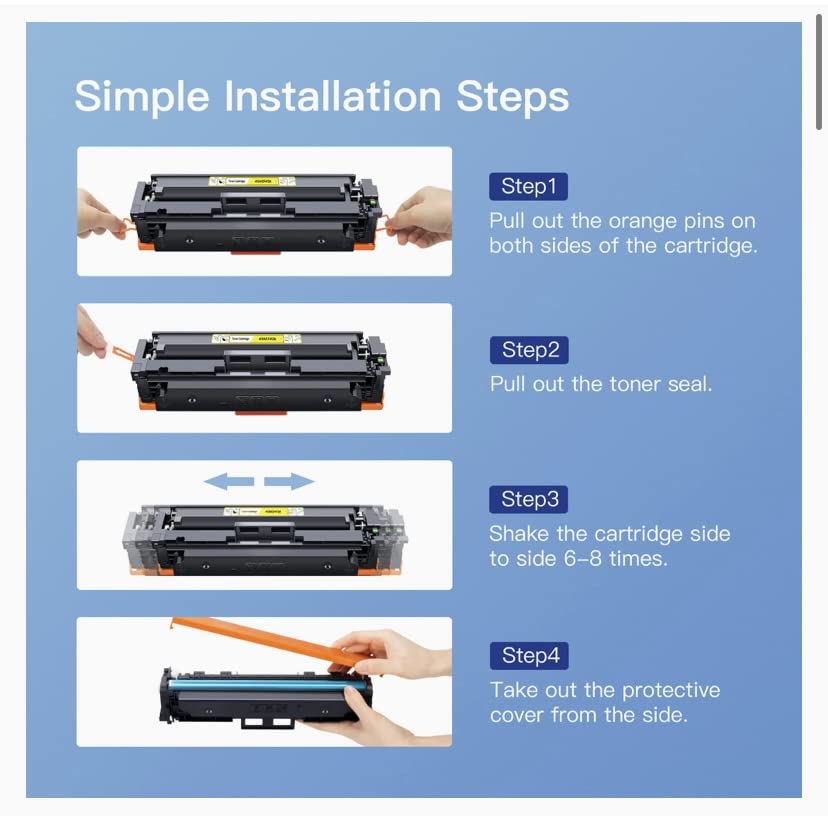 GPC Image Compatible Toner Cartridge Replacement for HP 410A CF412A Compatible with Laserjet Pro MFP M477fdw M477fdn M477fnw Pro M452dn M452nw M452dw Printer Toner (1 Yellow)