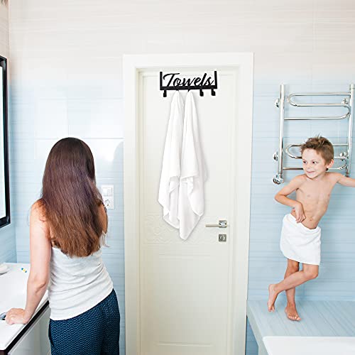 Aesthetic Over The Door Towel Rack for Your Bathroom β Space Saving and Convenient Towel Holder with Sturdy Hooks β The Perfect Addition to Your Bathroom Decor