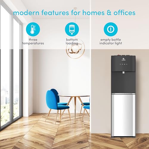 Avalon Bottom Loading Water Cooler Dispenser with BioGuard- 3 Temperature Settings- UL Listed- Bottled