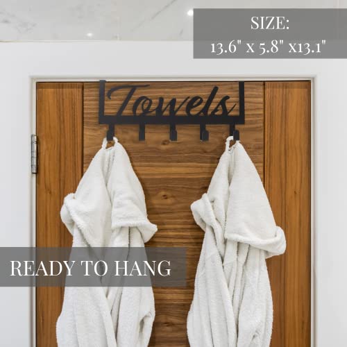 Aesthetic Over The Door Towel Rack for Your Bathroom β Space Saving and Convenient Towel Holder with Sturdy Hooks β The Perfect Addition to Your Bathroom Decor