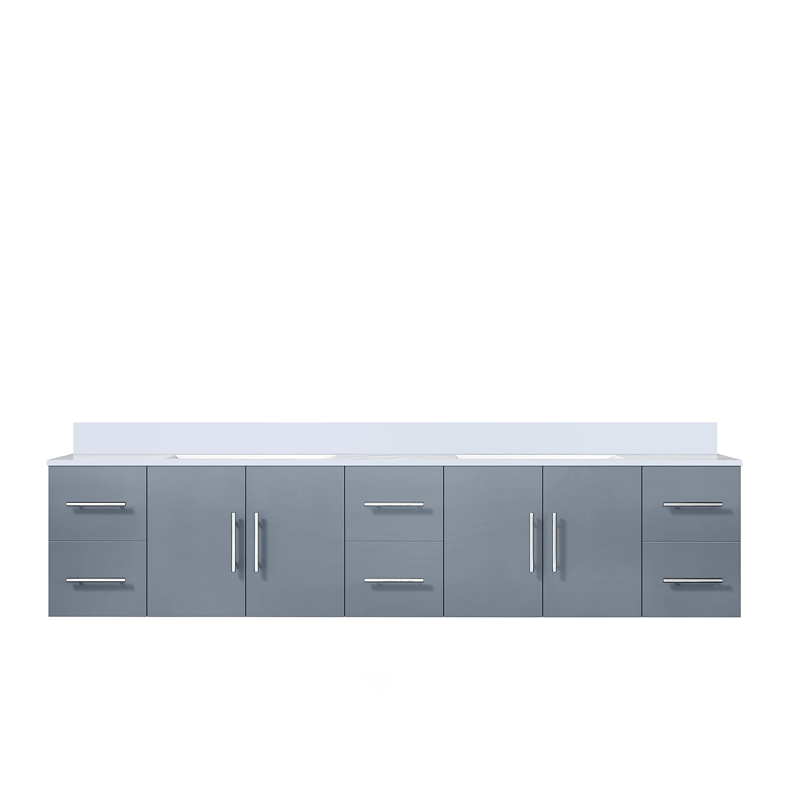 Bell+Modern Sonoma 84 in. W x 22 in. D Dark Grey Double Bath Vanity and Cultured Marble Top