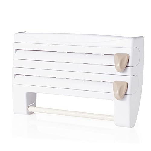 Multifunction Film Storage Rack Nail Free Plastic Refrigerator Cling Film Storage Rack Shelf Wall Hanging Kitchen