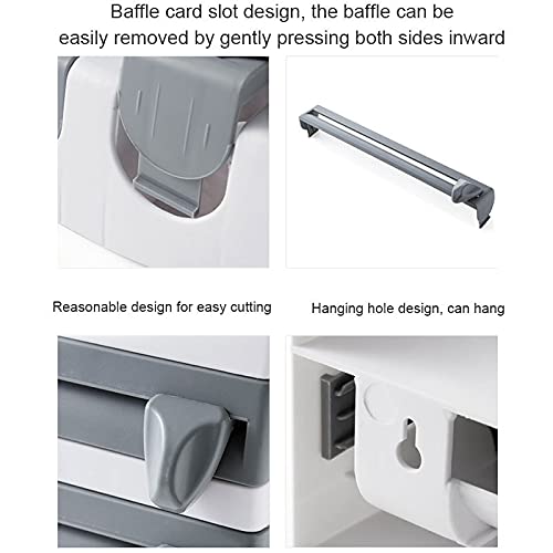 Multifunction Film Storage Rack Nail Free Plastic Refrigerator Cling Film Storage Rack Shelf Wall Hanging Kitchen